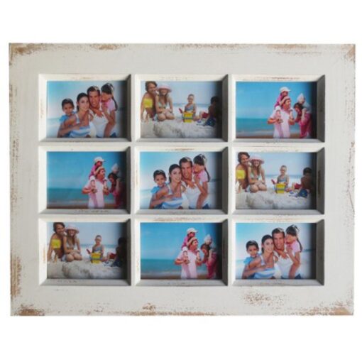 White Wood Shabby Chic Multi Hanging Picture Frame Wall Art – Homewares ...