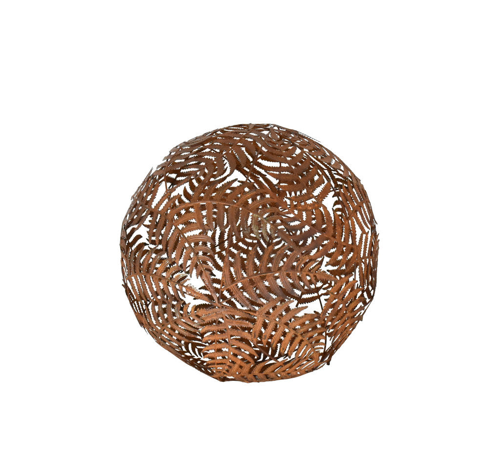 Large Fern Rusted Ball Metal Garden Art – Homewares on Point