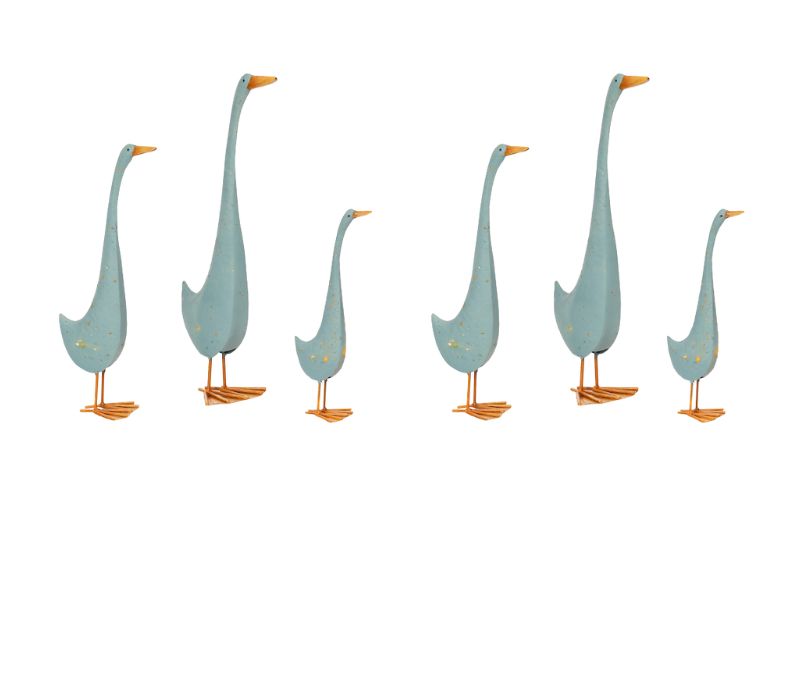 Tall Blue Duck Metal Ornaments Set 6 – Homewares on Point